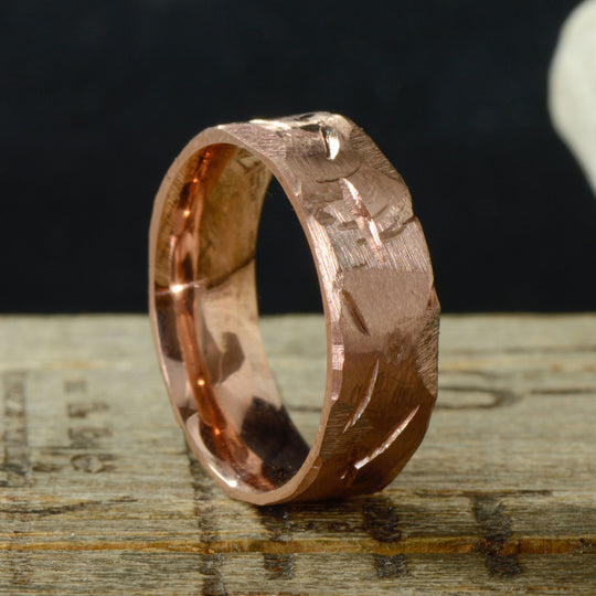 Weathered/Hammered Metal Ring – Stone Forge Studios