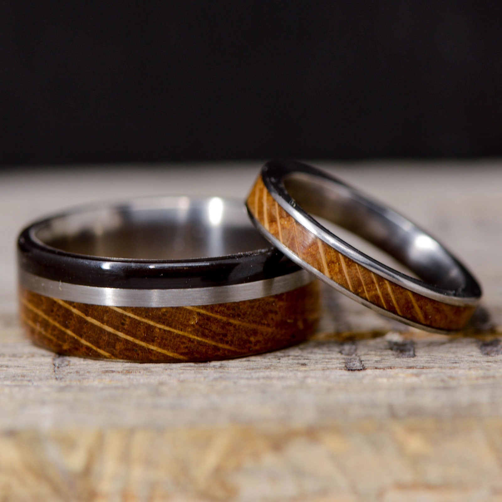 Buffalo Tusk, Antler, Whiskey Barrel Wood – Stone Forge Studios