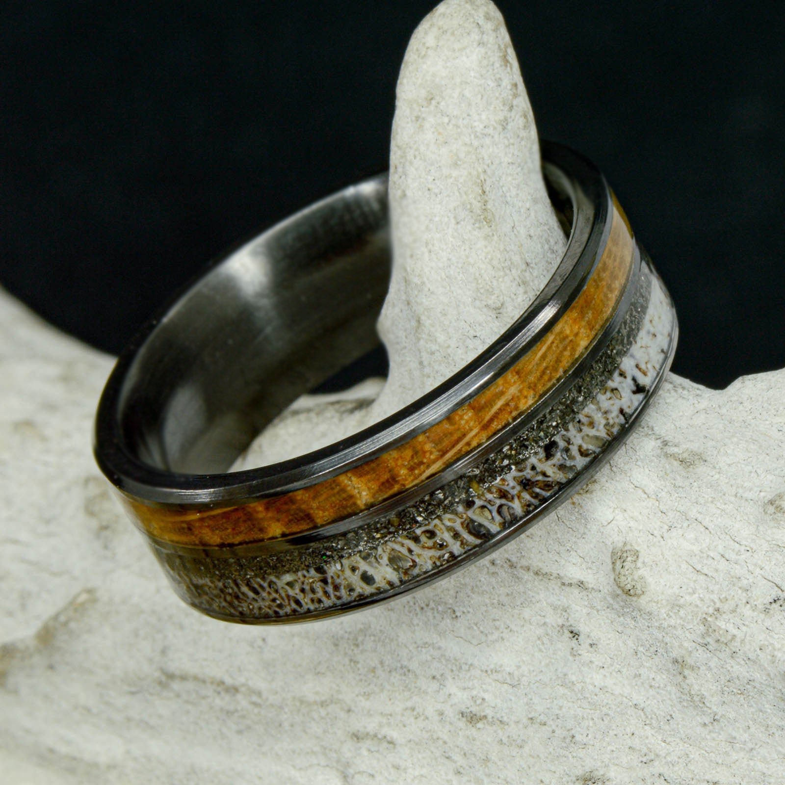 Elk antler whiskey barrel ring store