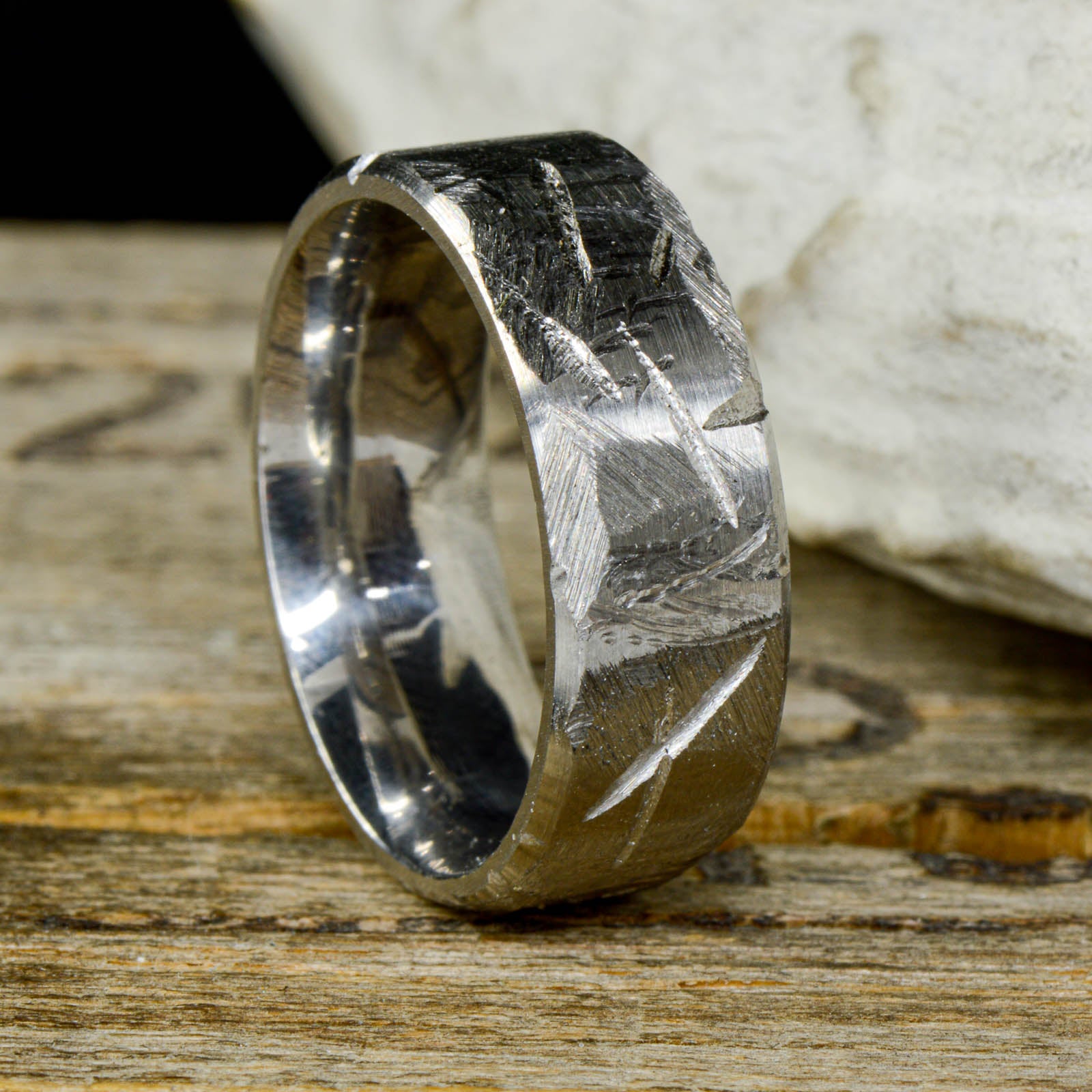 Hammered steel ring store